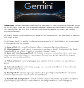 Gemini, Google New Artificial Intelligence Powerful Tool - MAGE2DB.COM