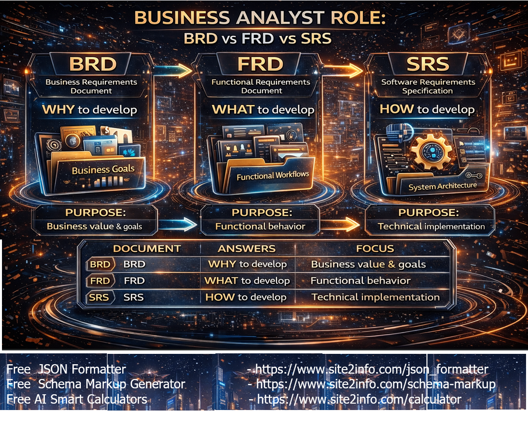Explain Comparison Between BRD vs SRS vs FRD - MAGE2DB.COM